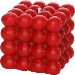 Kuplakynttilä kuutio 8 cm tummanpunainen | bauhaus.fi