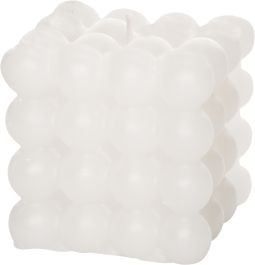 Kuplakynttilä kuutio 8 cm valkoinen | bauhaus.fi