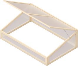 Minikasvihuone lavakaulukselle 120 x 80 x 42 cm natural | bauhaus.fi