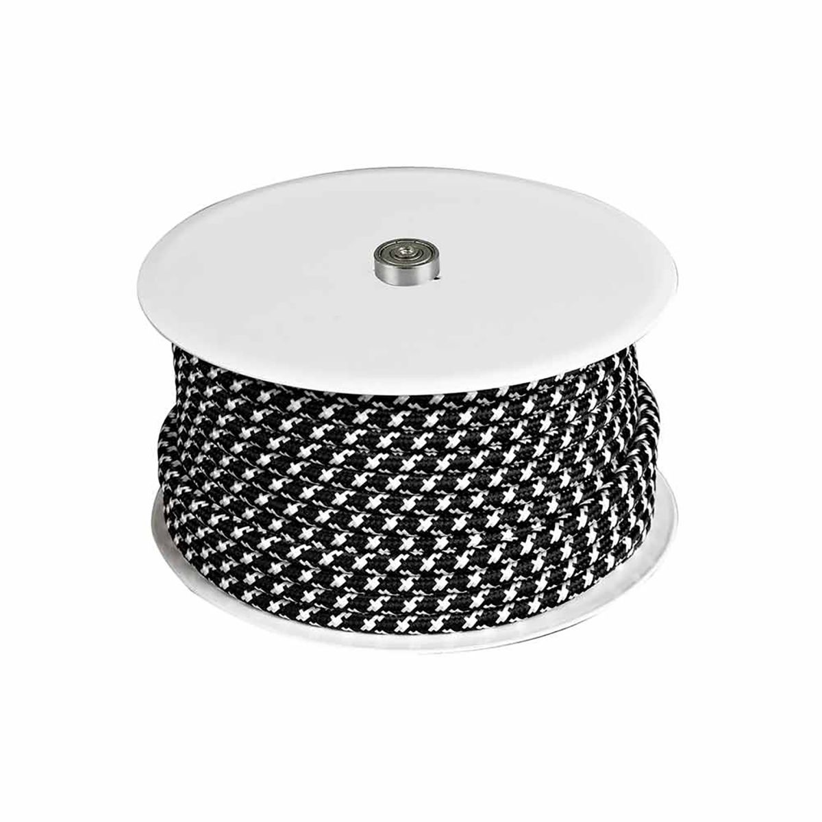 Kangaspäällysteinen kaapeli Halo Design musta/valkoinen 25 m x 0,75 mm ...