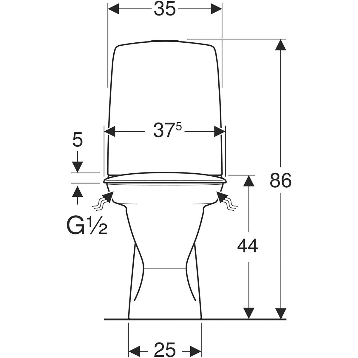 WC-istuin IDO Standard piiloviemäri S-lukko pehmeä kansi | bauhaus.fi