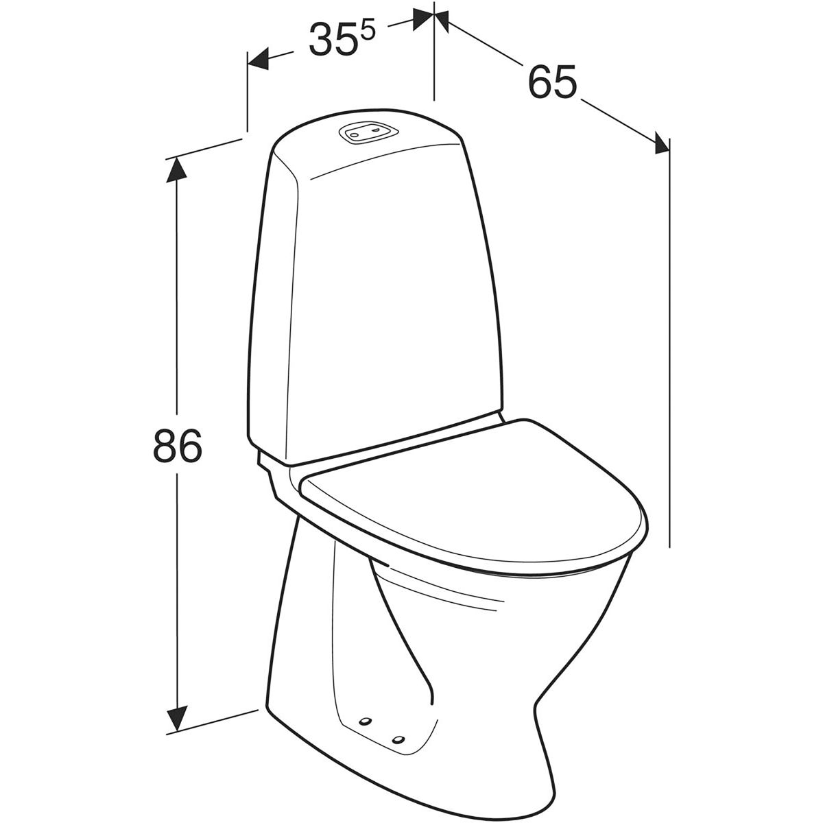 WC-istuin IDO Basic Piiloviemäri S-lukko Pehmeä kansi | bauhaus.fi